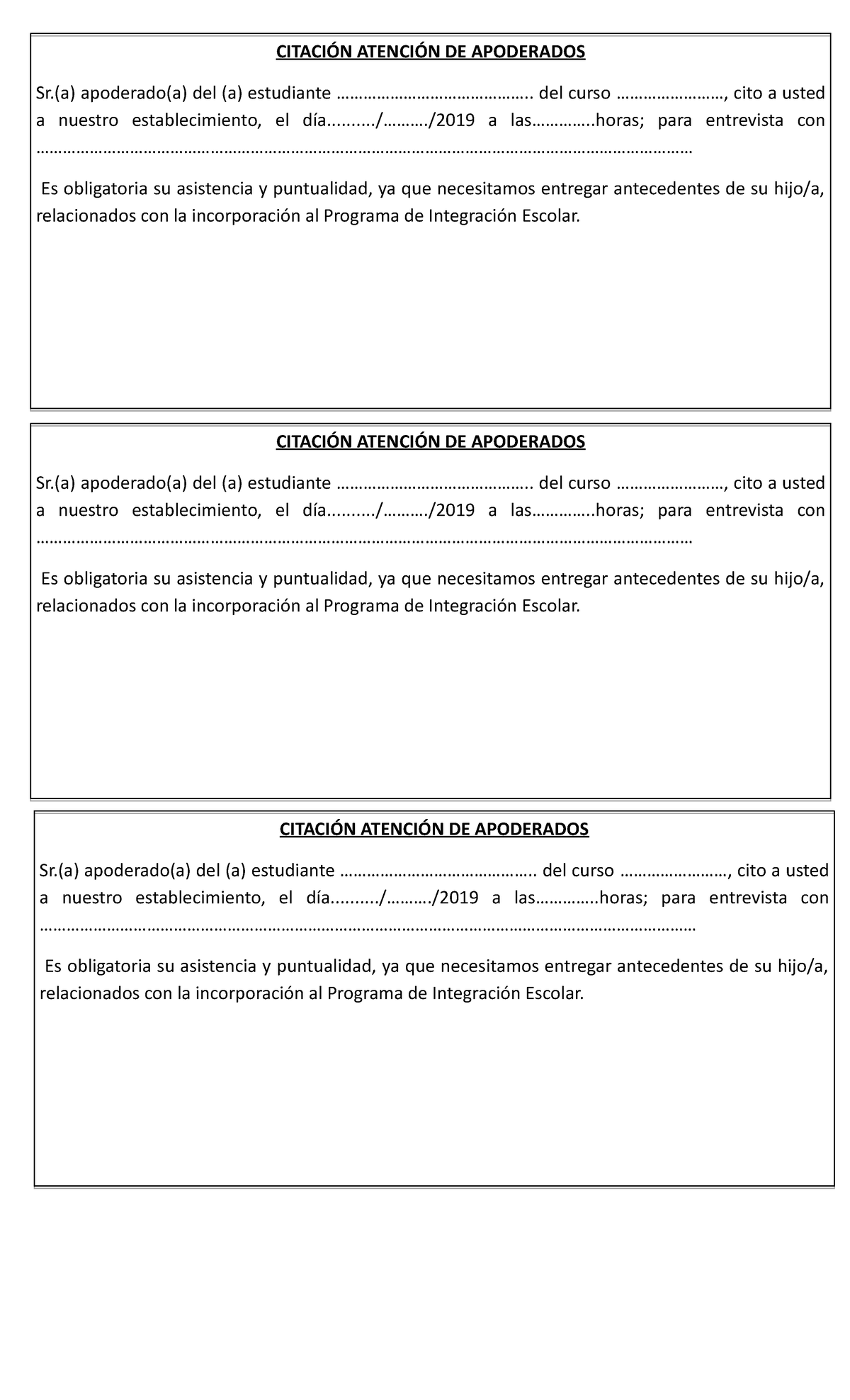 Citación Apoderados PHP-blanco - CITACIÓN ATENCIÓN DE APODERADOS Sr.(a ...