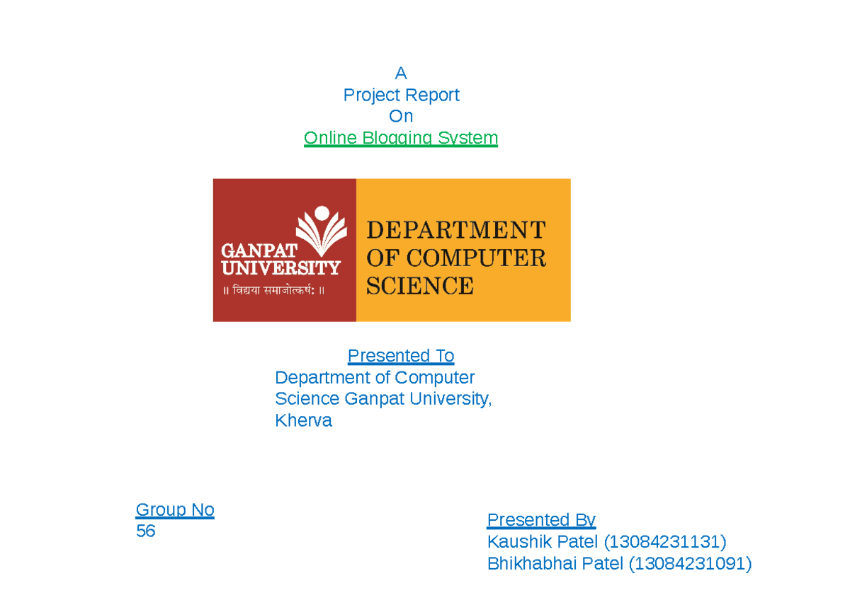 370973482 Online Blogging System - A Project Report On Online Blogging ...