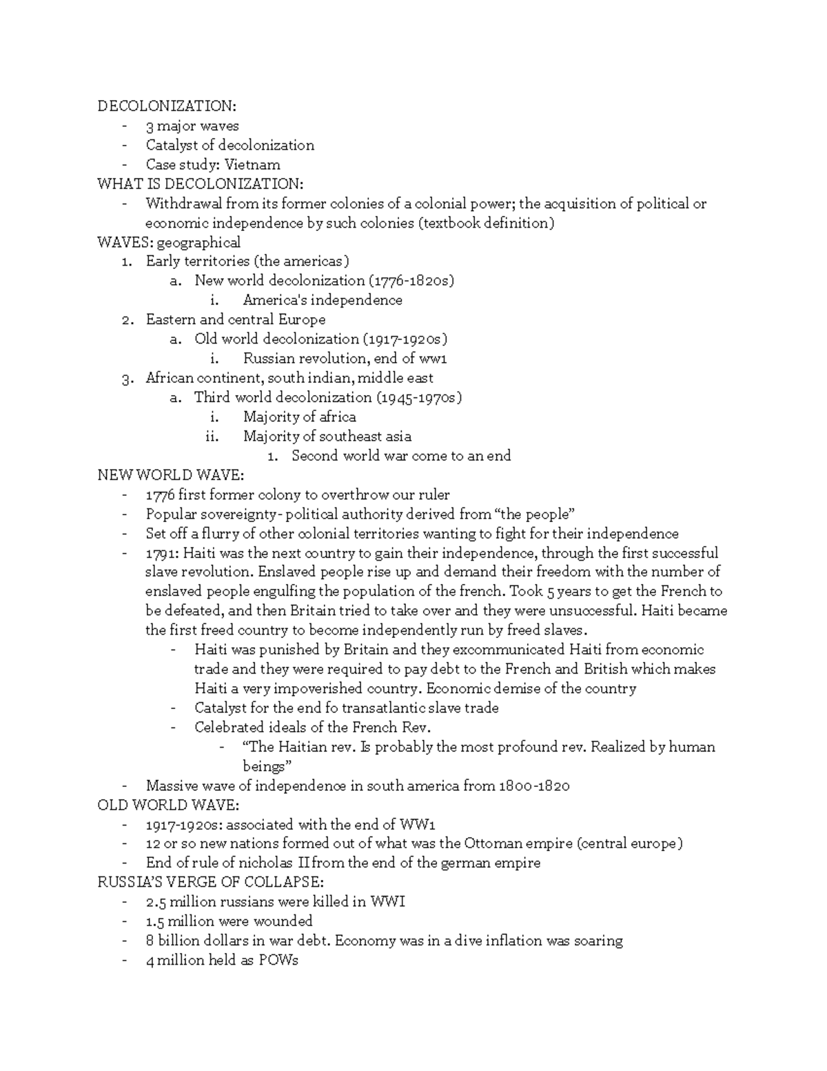 Decolonization - DECOLONIZATION: 3 major waves Catalyst of ...