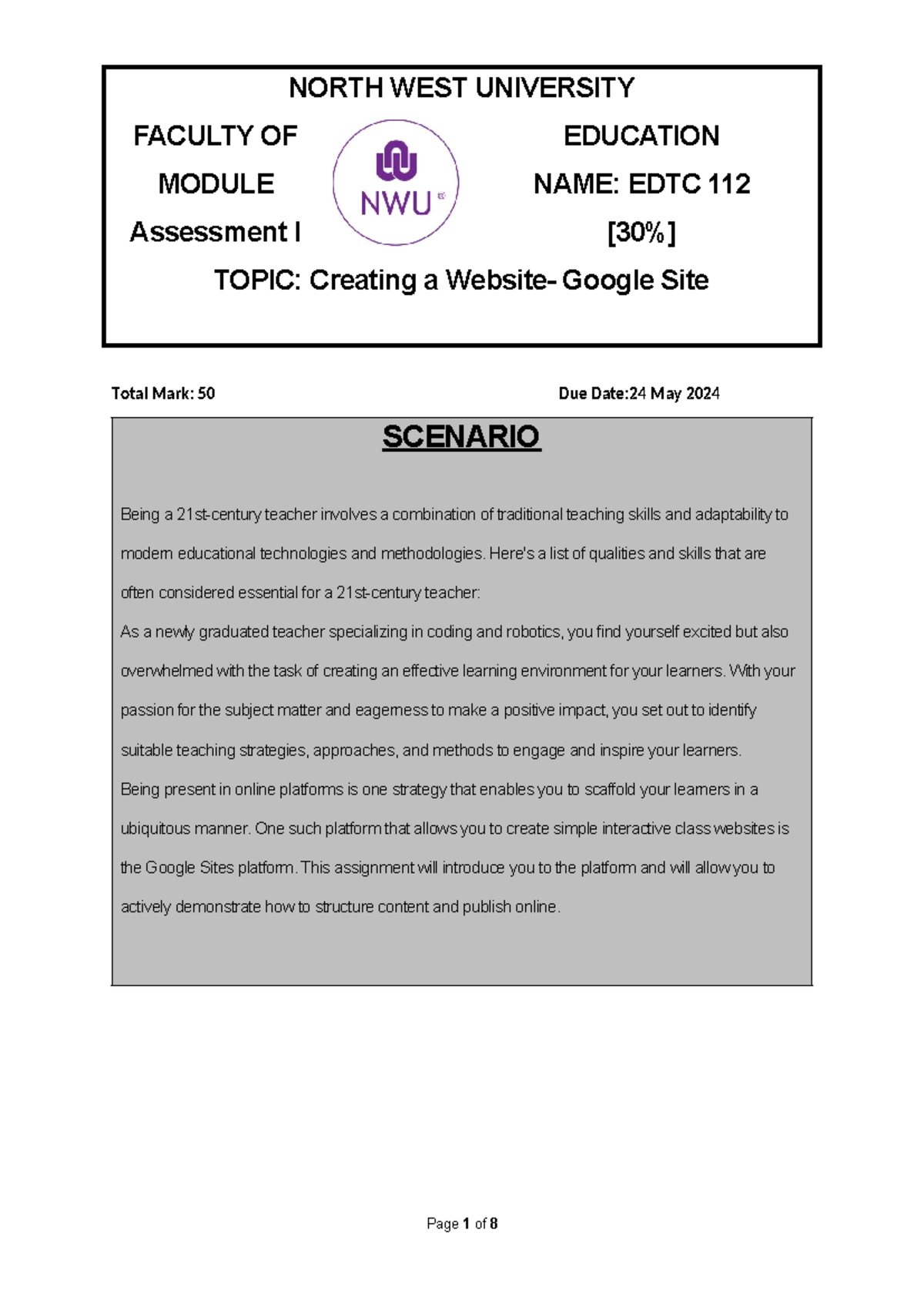 2024 Assign II v1.0 Frm Francois 02042024 Wth Sm comments 04042024 002 ...