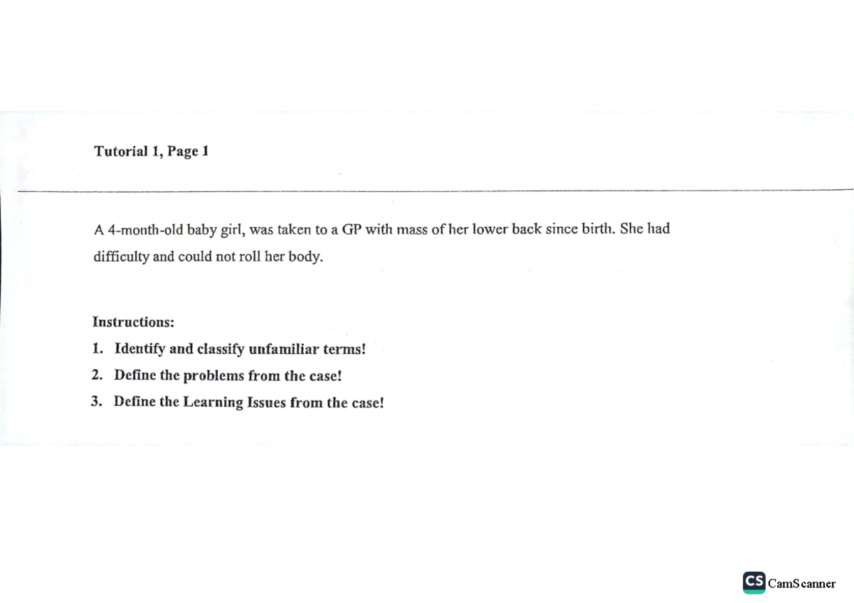 Case PBL Biomed 4 - Susus - Universitas Pelita Bangsa, Arsitektur - Studocu