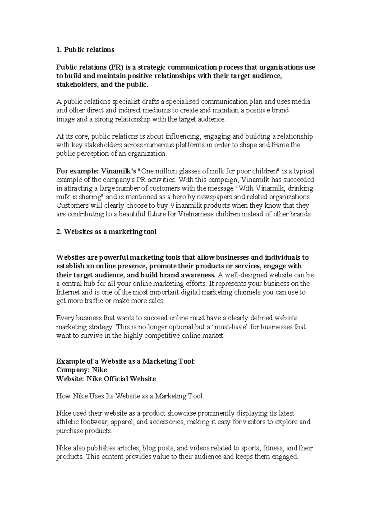 Creating a press release - Public relations Public relations (PR) is a ...