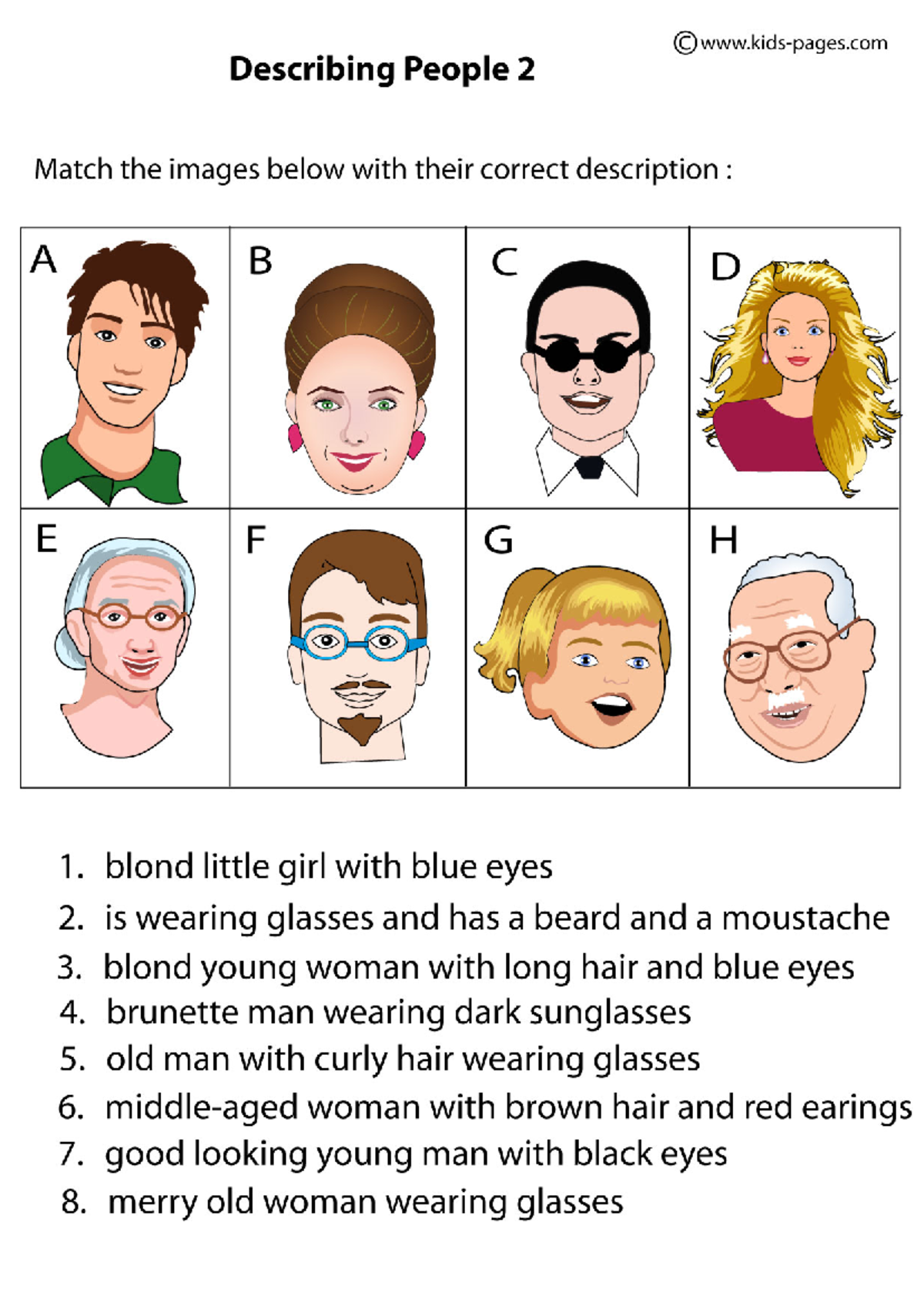 Adjective to describe people for English B - C Describing People 2 ...