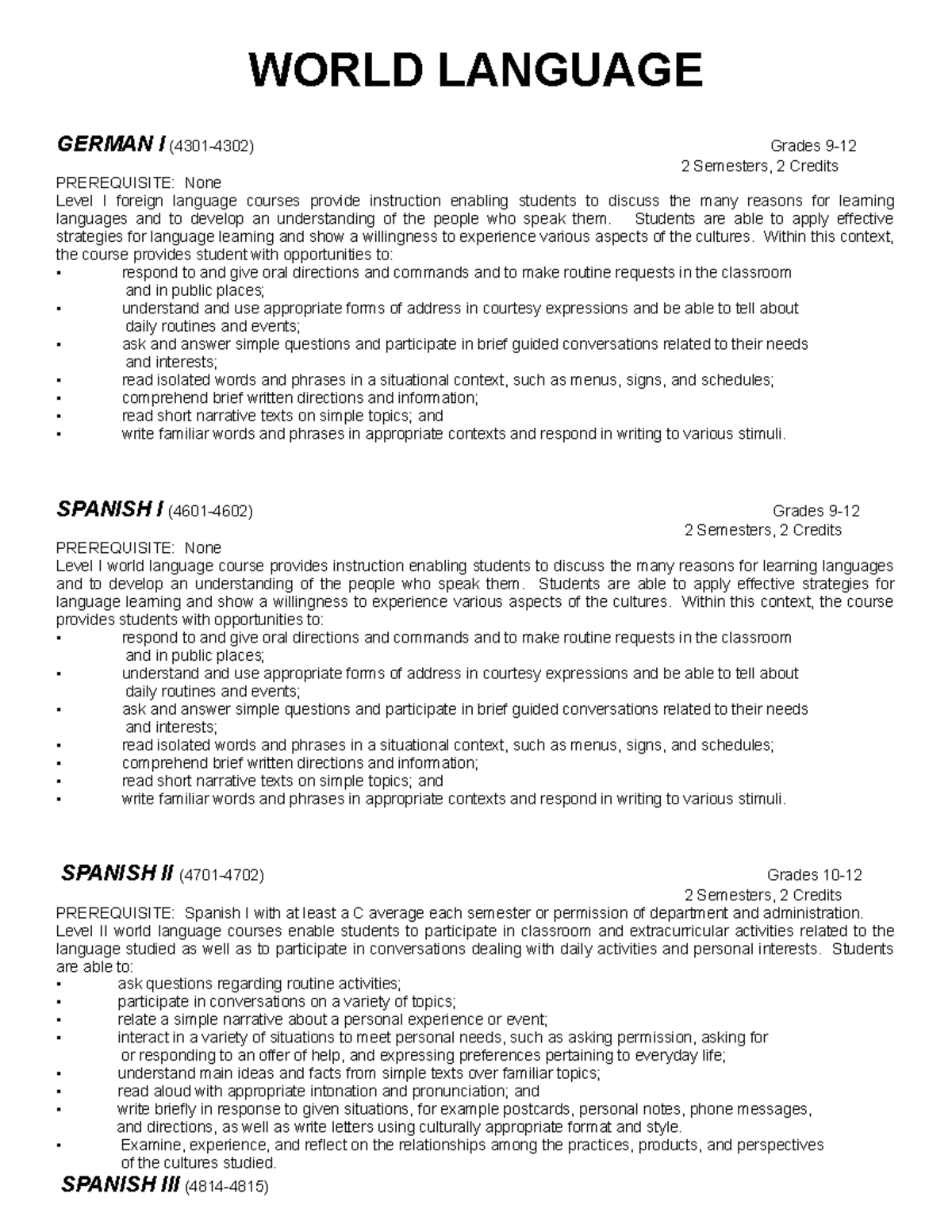 World Language - lecture notes - WORLD LANGUAGE GERMAN I (4301-4302 ...