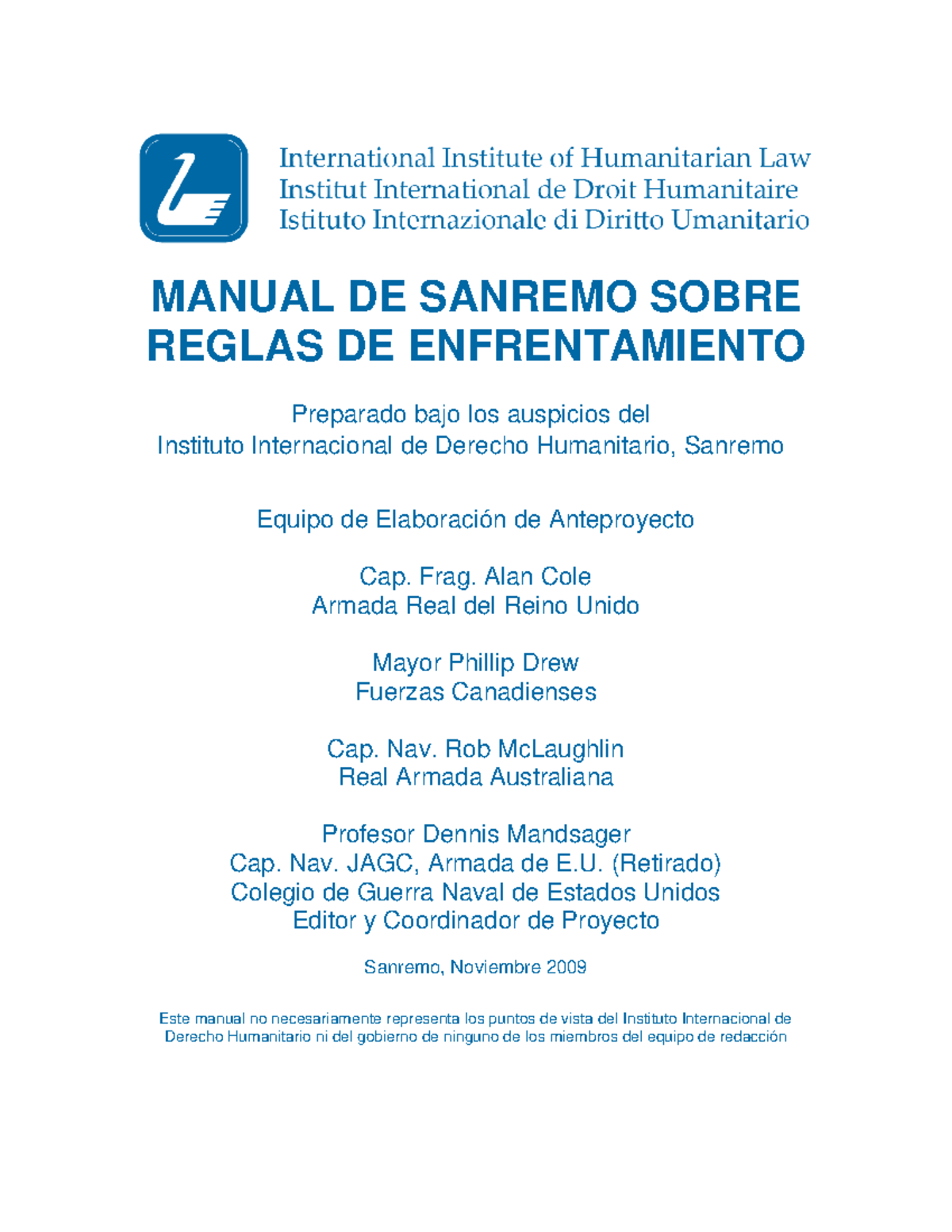 ROE Handbook Spanish 16 05 2011 Print OFF - MANUAL DE SANREMO SOBRE ...