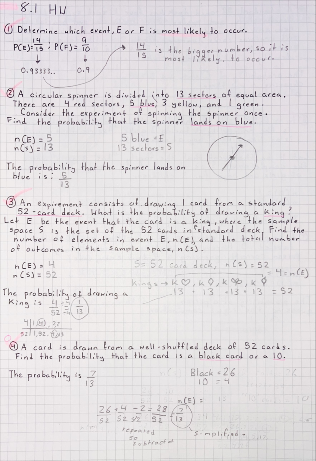 8.1-Probability PRACTICE - MATH 1324 - Studocu