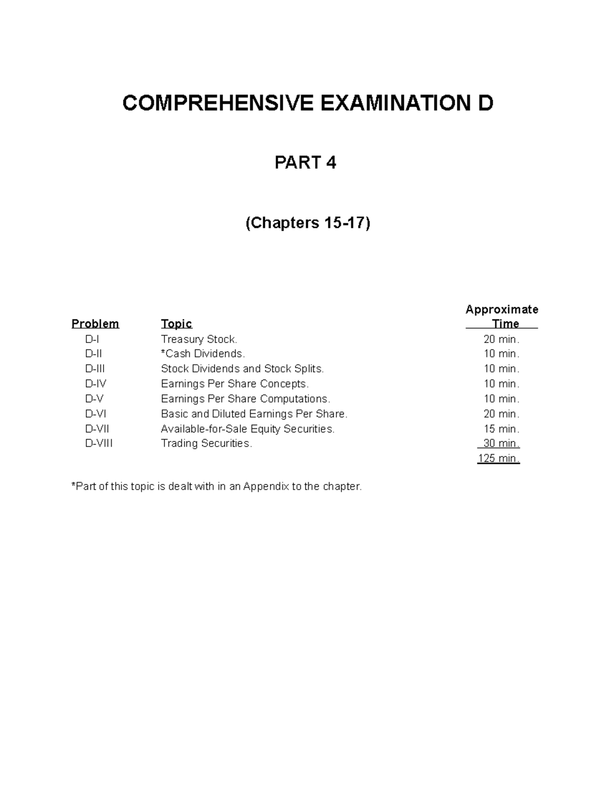 Comprehensiveexam d - Comprehensive practice material for financial ...