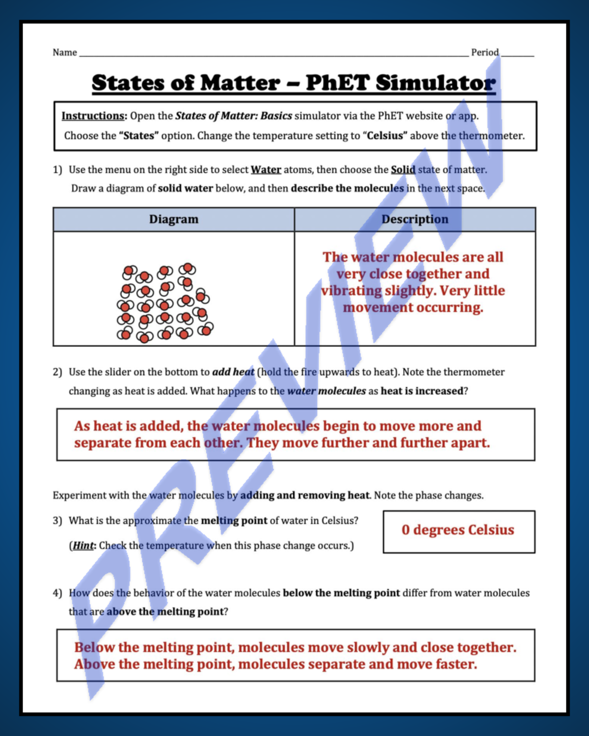 Asu slides for hospitality - Name Period States of Matter PhET ...