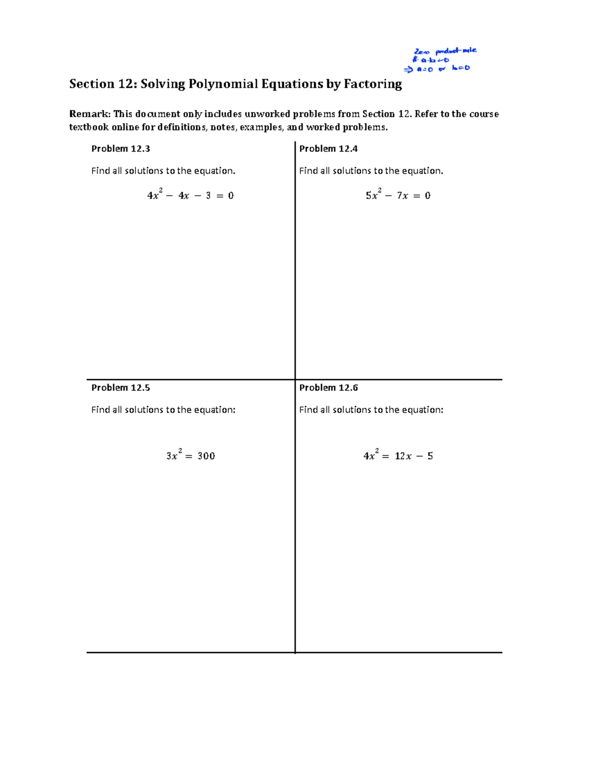 Section 12Problems 230322 140128558 - Section 12: Solving Polynomial ...