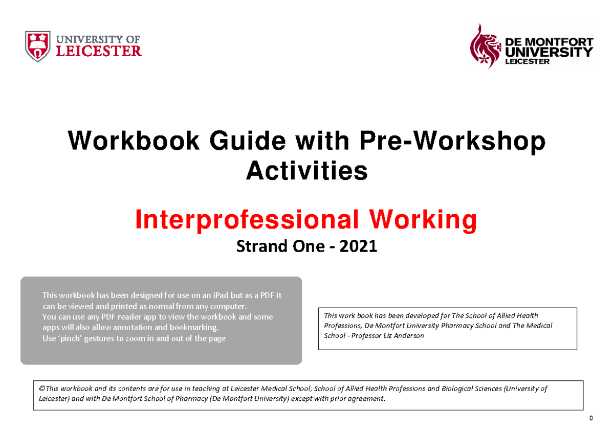 Wrokbook with pre-workshop activities - Introduction into ...