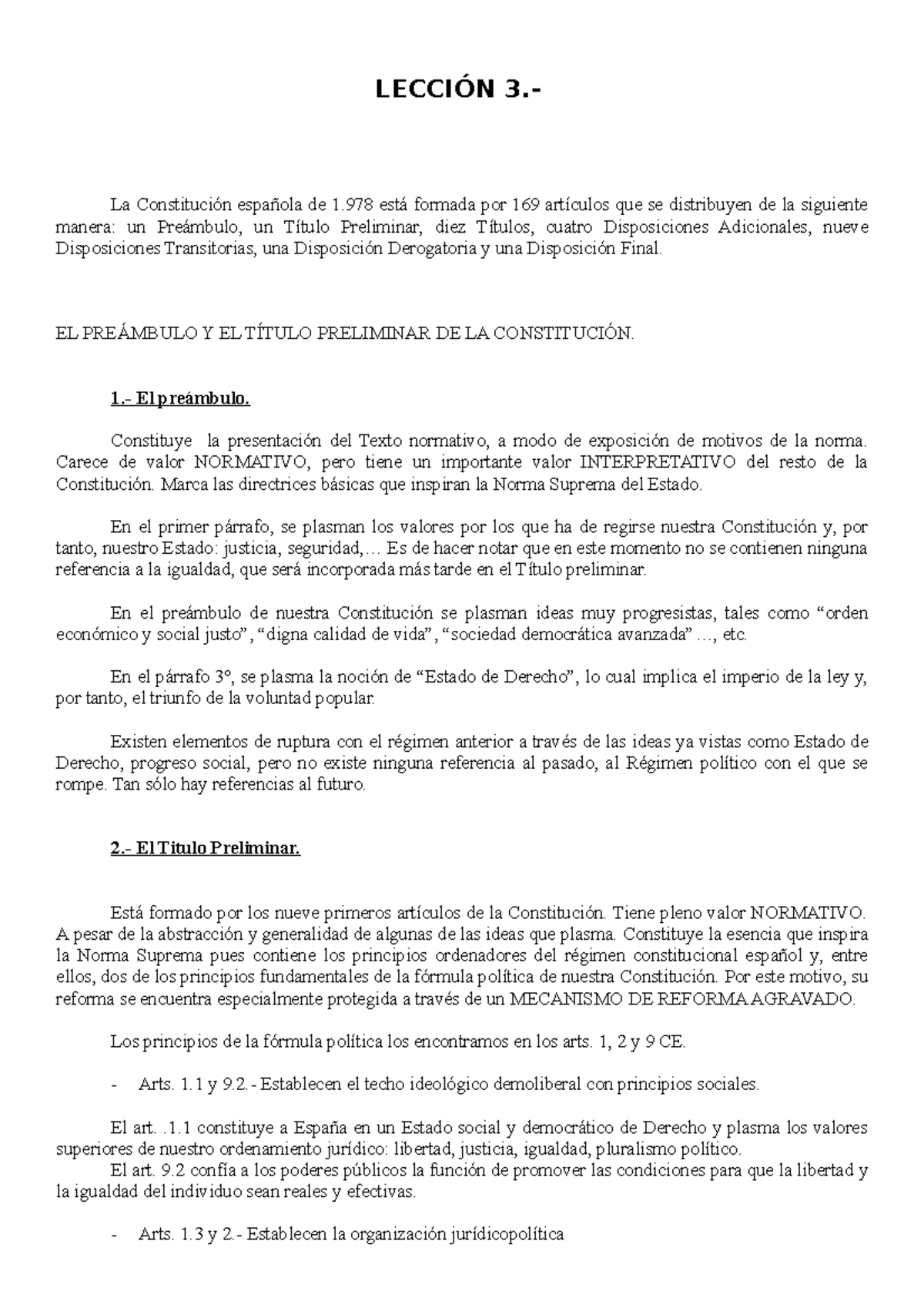 Lección 3 - LOS Valores Y Principios Fundamentales DE LA Constitución ...