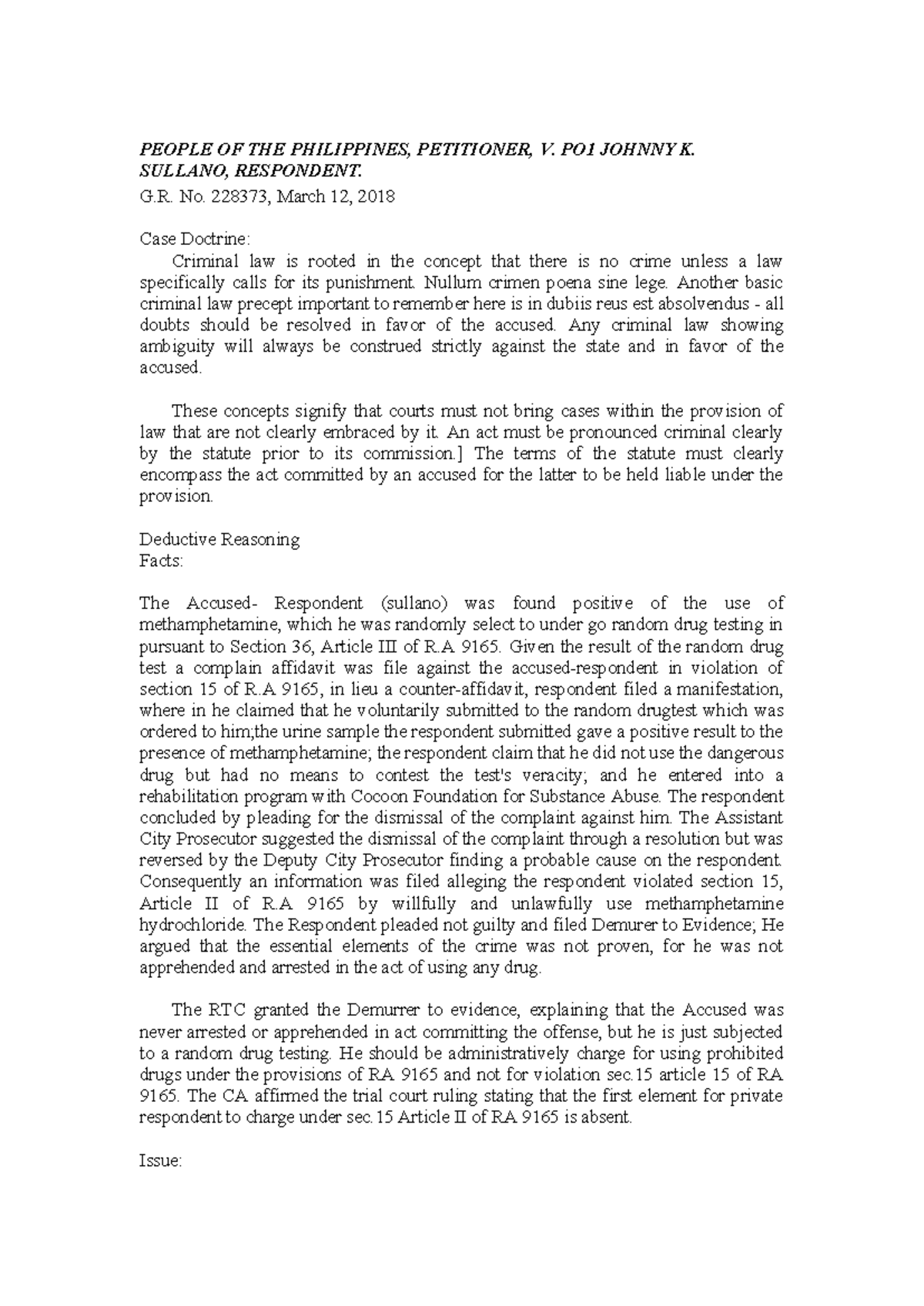 1.People v. Sullano - asdasdf - PEOPLE OF THE PHILIPPINES, PETITIONER ...