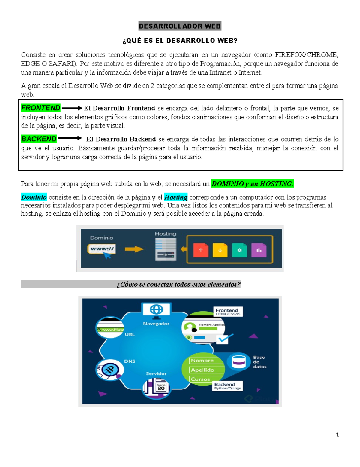 Desarrollador WEB - Apuntes básicos de desarrollo web, conceptos claves ...