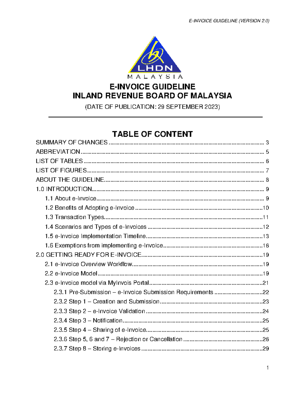 Irbm e invoice guideline version 20 - E-INVOICE GUIDELINE INLAND ...