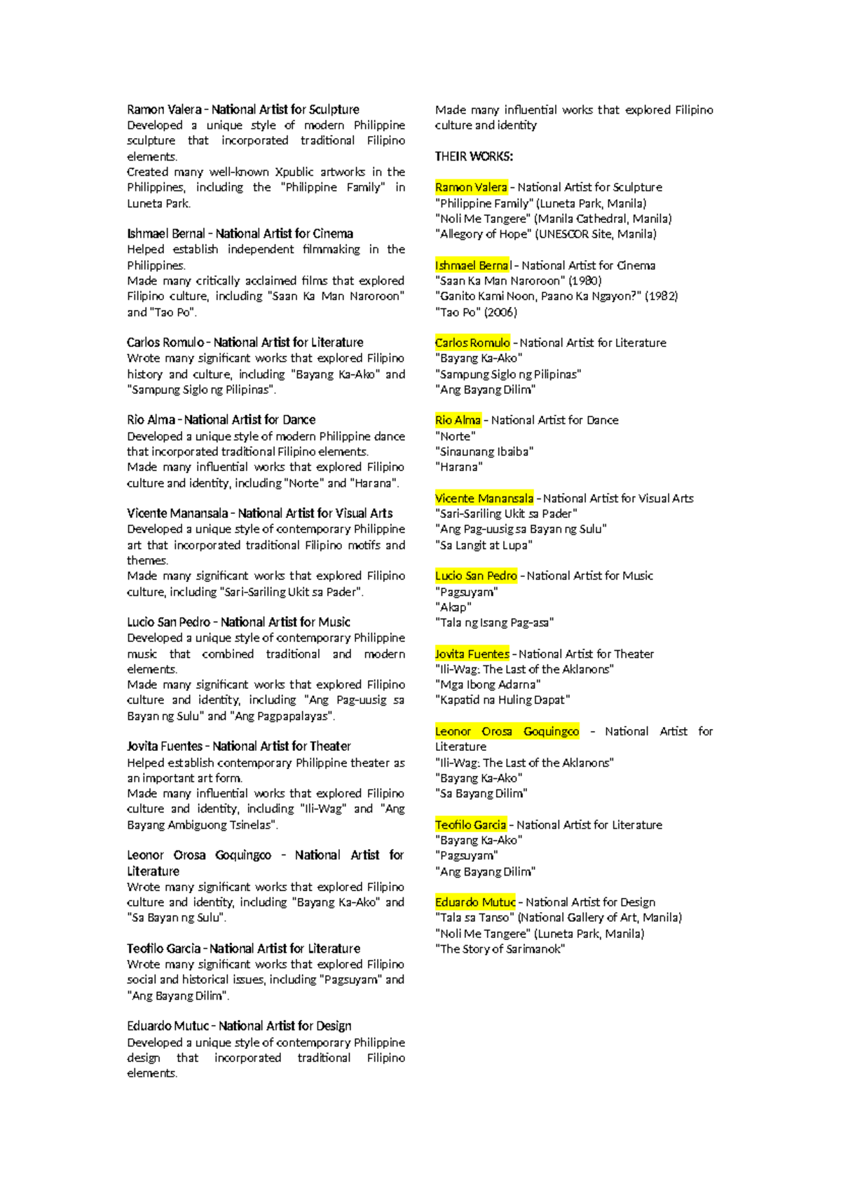 CARP- Reviewer - Ramon Valera - National Artist for Sculpture Developed ...