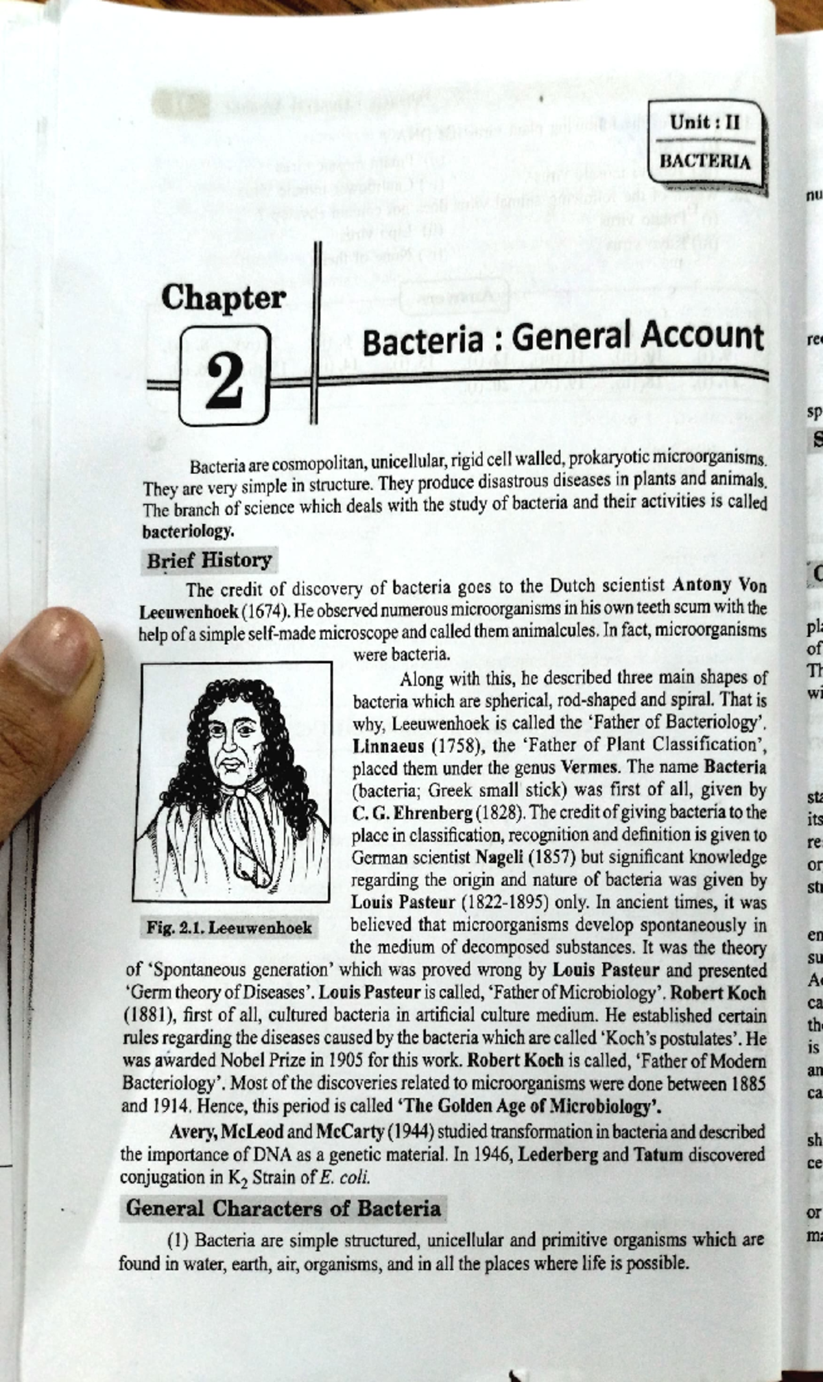 Bacteria - Abc - Chapter 2 Unit: II JIACTF;llJA Bacteria : General ...