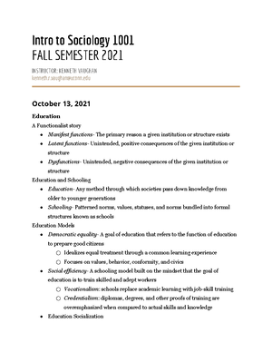 SOCI final chapter 11 and 13 - CHAPTER 11: SOCIAL CONSTRUCTION OF ...