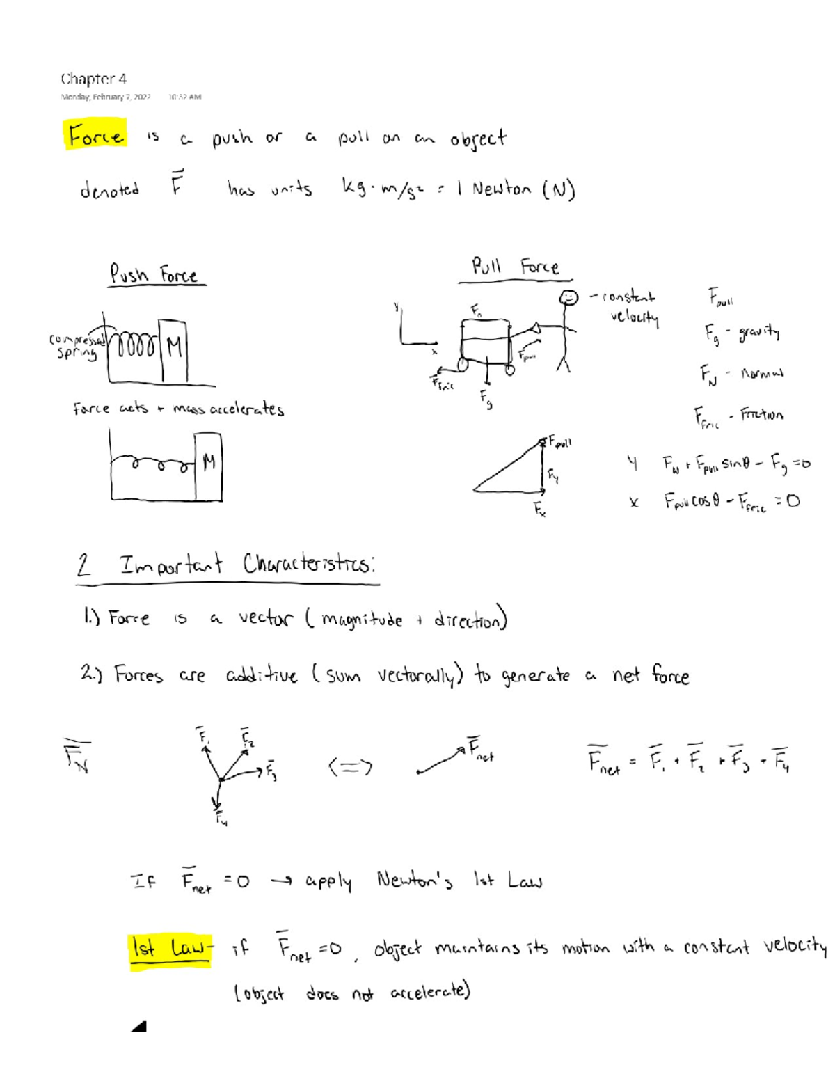 Chapter 4 - Course taught by Joshua Gunderson - PHY 221 - Studocu