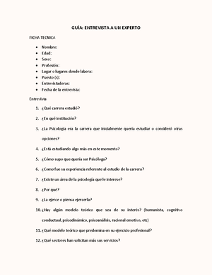 Entrevista psicologica manual - NTP 107: Diseño y realización de ...