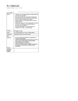 Criminal Law Notes - Lecture 1: Sept. 11 R v Sedley Sedley was indicted ...