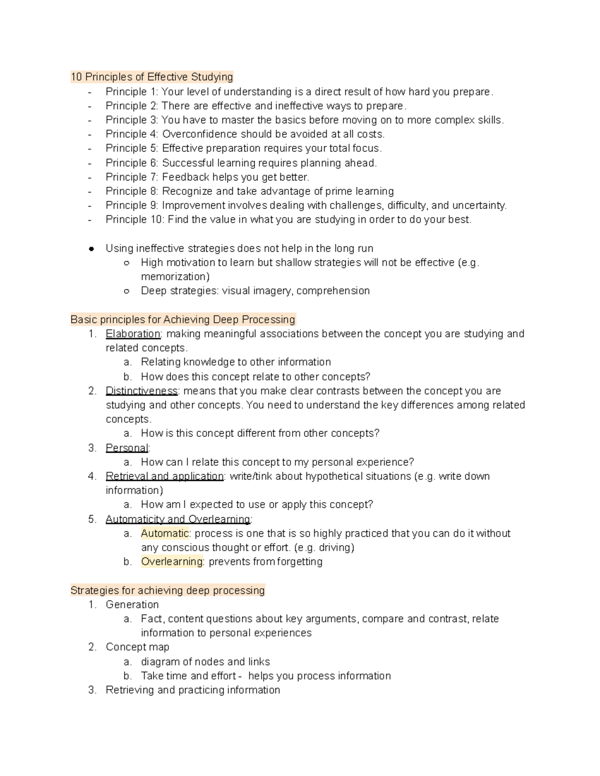 Effective Studying - Principle 2: There are effective and ineffective ...