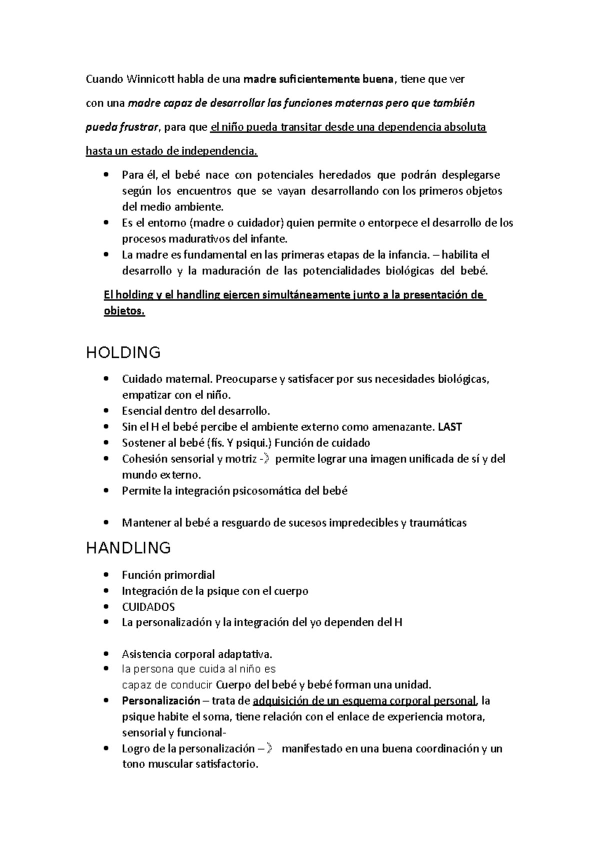 Holding y handling - Organizador gráfico que explica de acuerdo a la ...