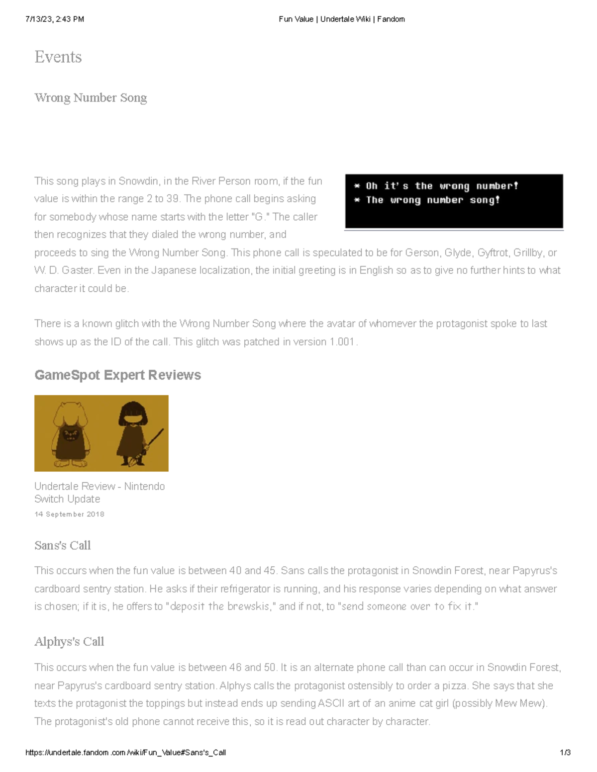 Fun Value Undertale Wiki Fandom - 7/13/23, 2:43 PM Fun Value ...