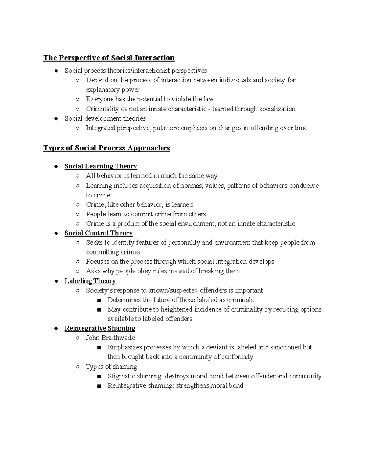 Chapter 8 - Theories of Social Process and Social Development - The ...