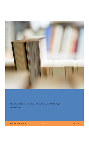 MATH- Reflection Paper - Melona E. Matilla BEED 2-A Prof. Roderick ...