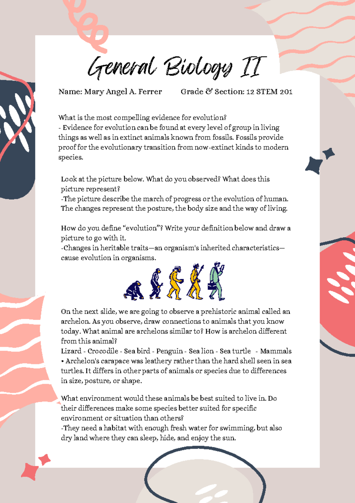 GEN Biologyii - General Biology 2 notes week 3-4. - Name: Mary Angel A ...