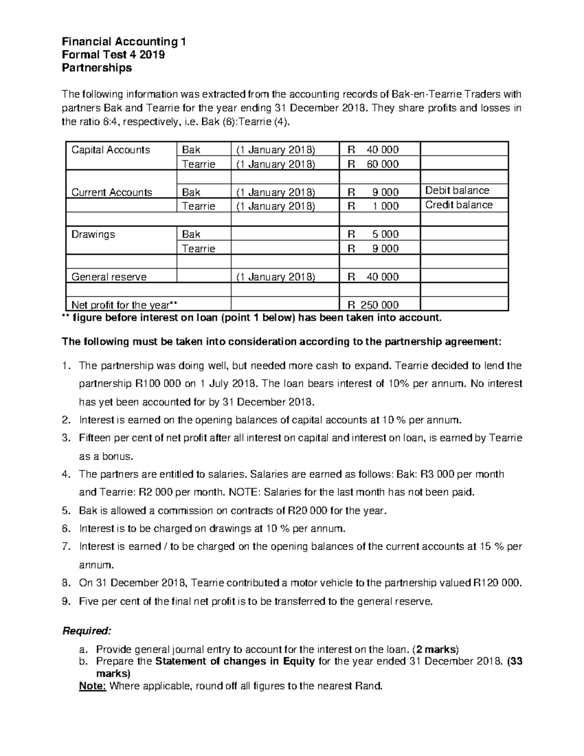 Test 4 Autumn 2019, questions and answers - Financial Accounting 1 ...