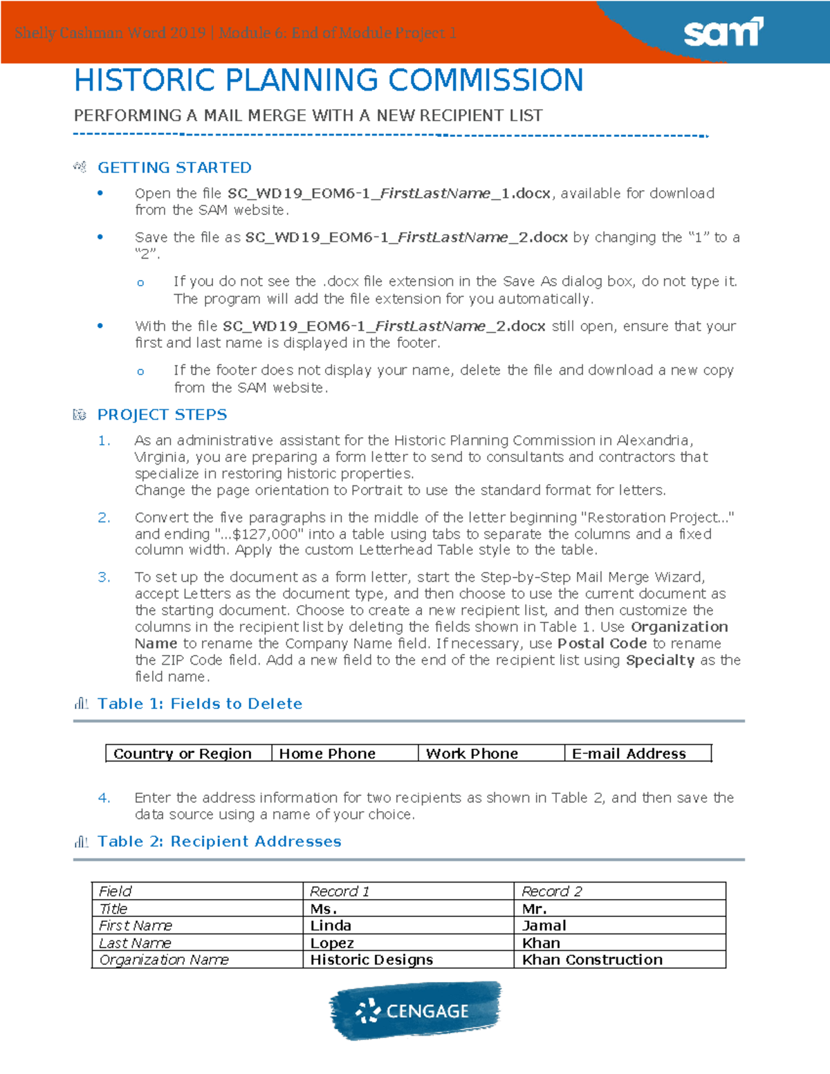 Instructions SC WD19 EOM6-1 - HISTORIC PLANNING COMMISSION PERFORMING A ...