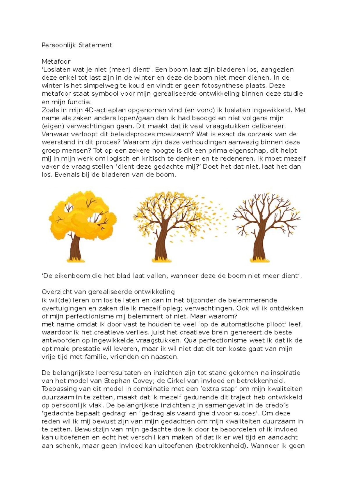 Metafoor - Persoonlijk Statement Metafoor ‘Loslaten wat je niet (meer ...