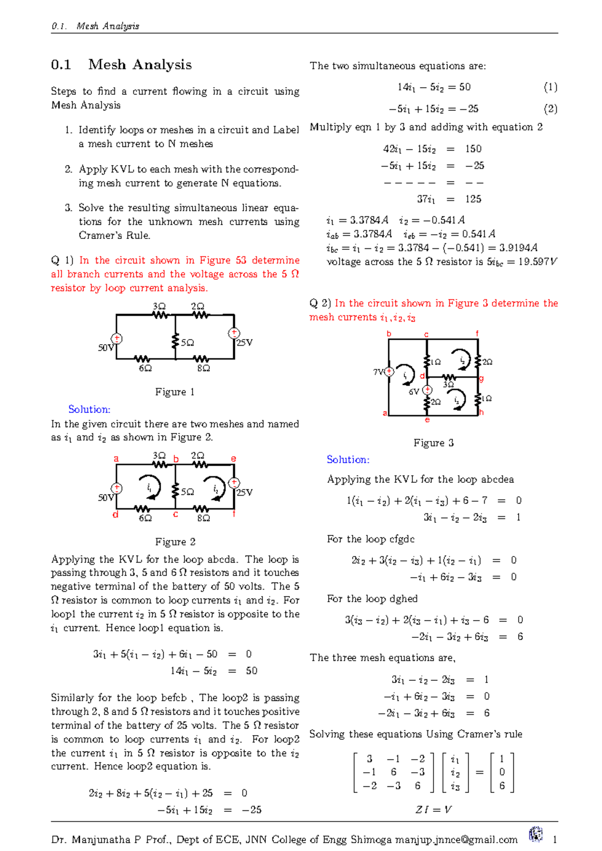 Mesh-node-analysis - Mesh-node-analysi - Mesh Analysis 0 Mesh Analysis ...