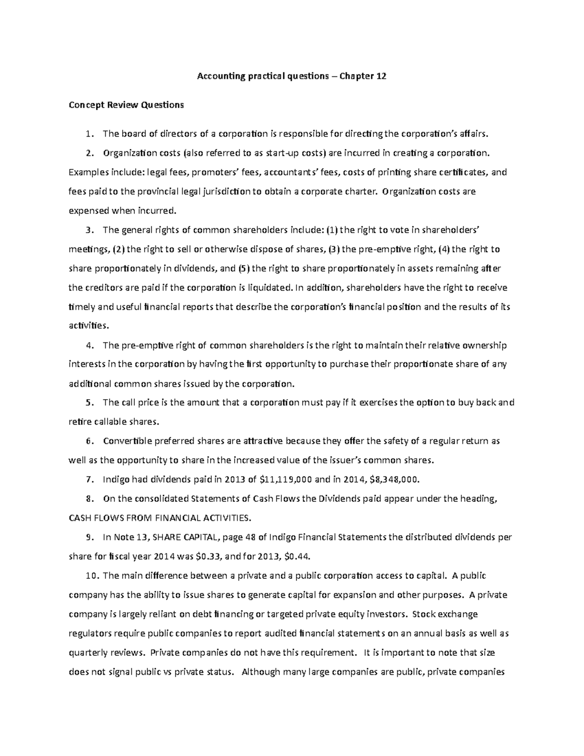 Accounting practical questions-Chapter 12 - Accounting practical ...