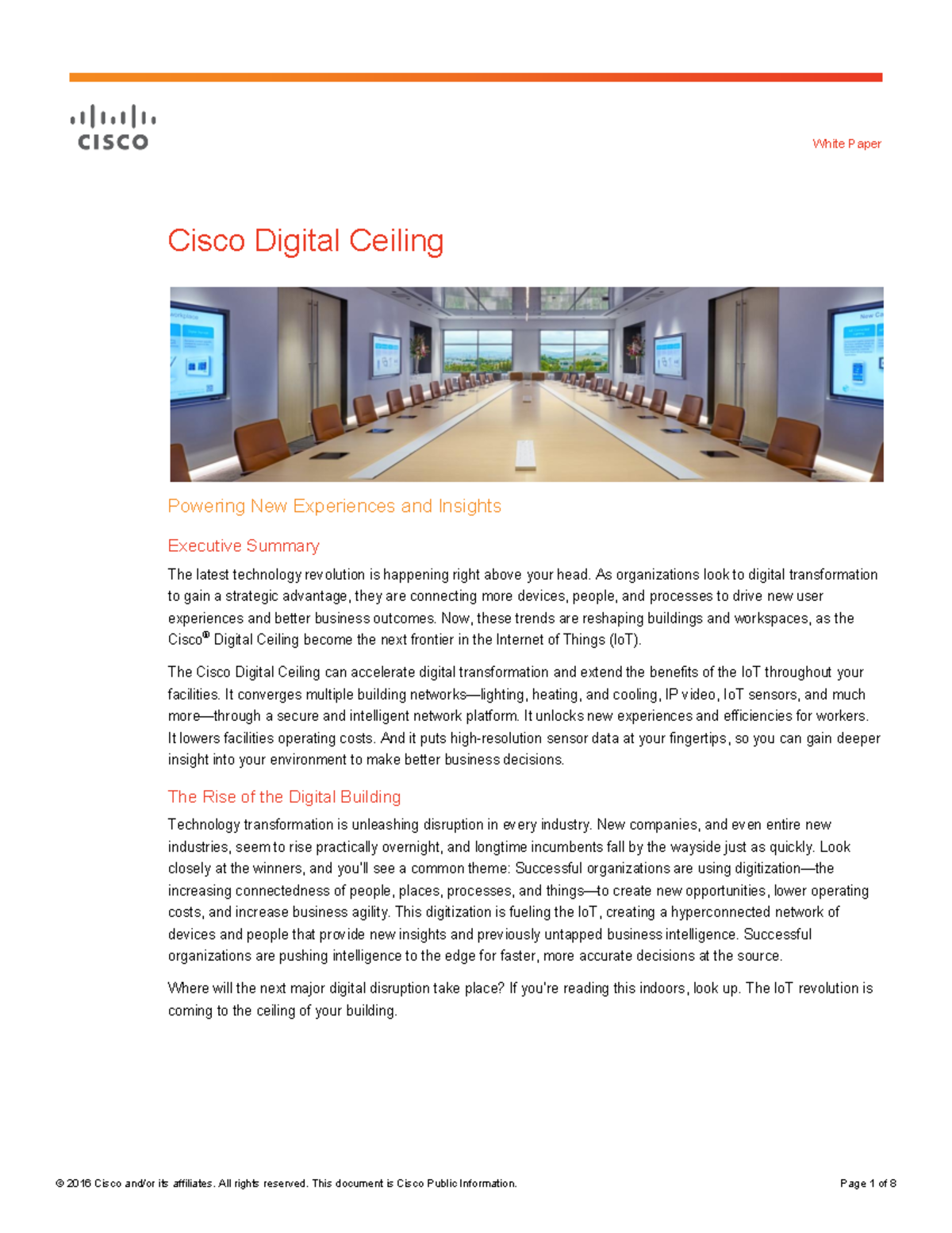 Digital Ceiling Overview-c11-736542 - White Paper Cisco Digital Ceiling ...