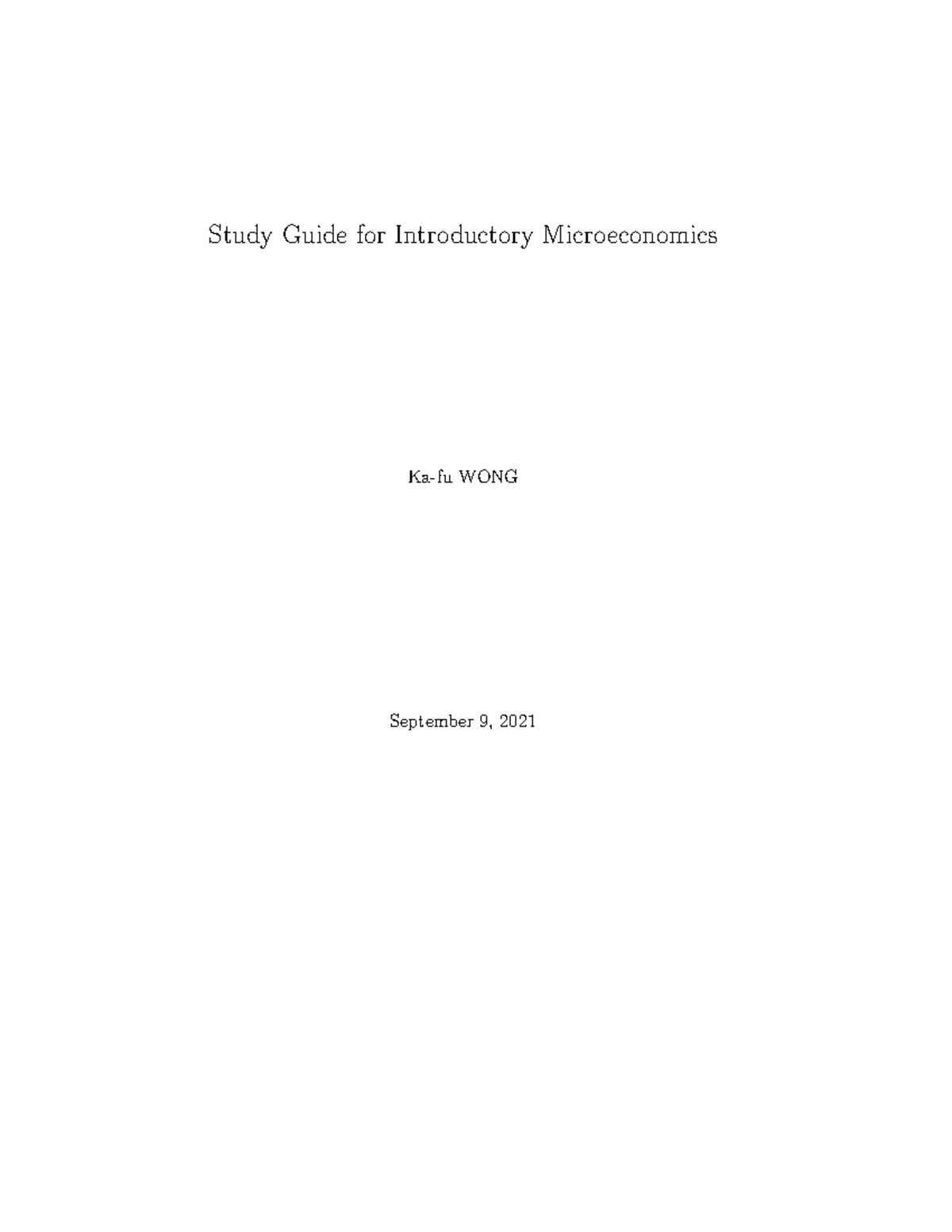 00Study Guide 20210909 - Study Guide for Introductory Microeconomics Ka ...