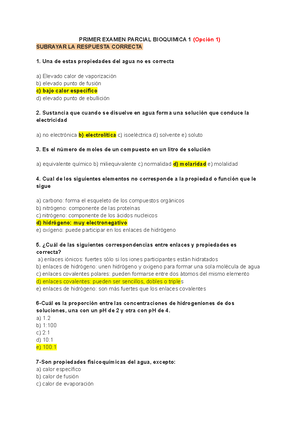 1er examen bioca - BI ill a GROUND 6 12. c) es el valor normal de ...