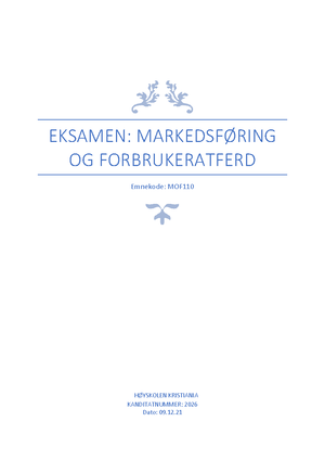 [Solved] Drft deg frem til ett eksempel p et tiltak med fokus p eide - Markedsføring Og ...
