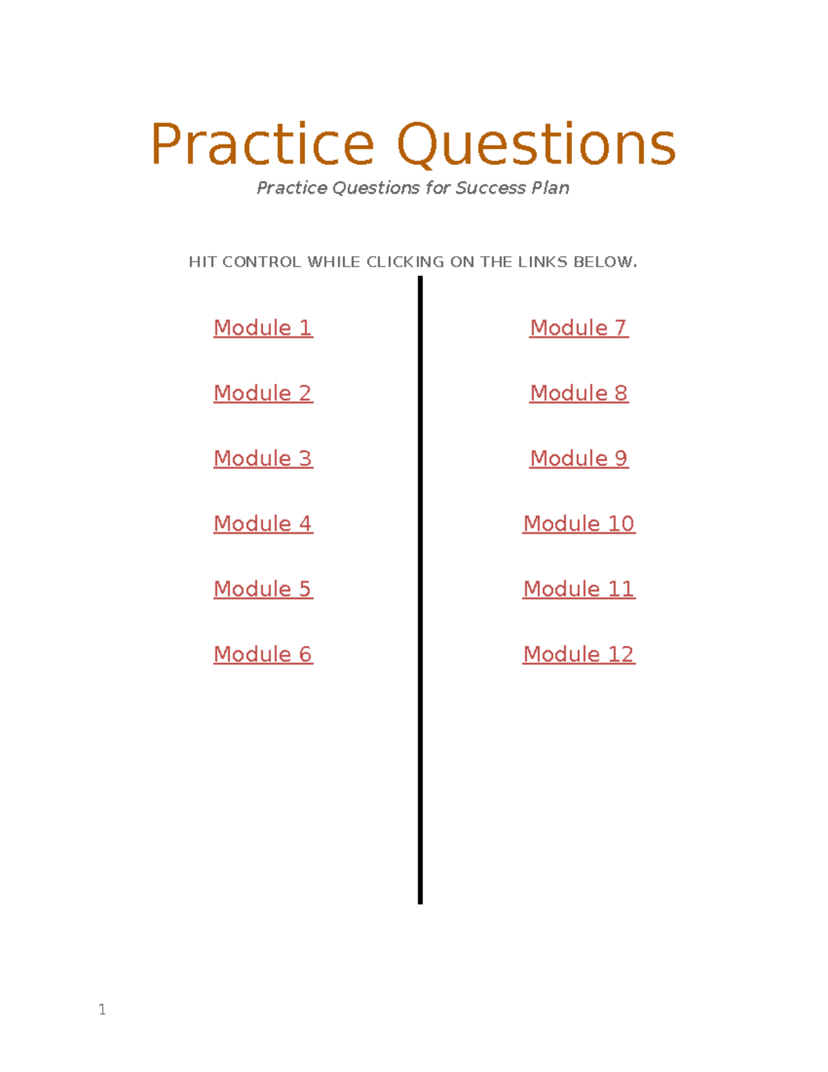 Success plan quizzes - D080 - Practice Questions Practice Questions for ...