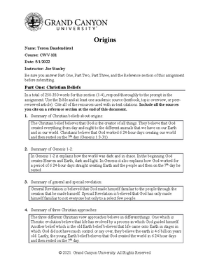 Christian World View Quiz 2 - Topic 2 Quiz What do Christians mean when ...