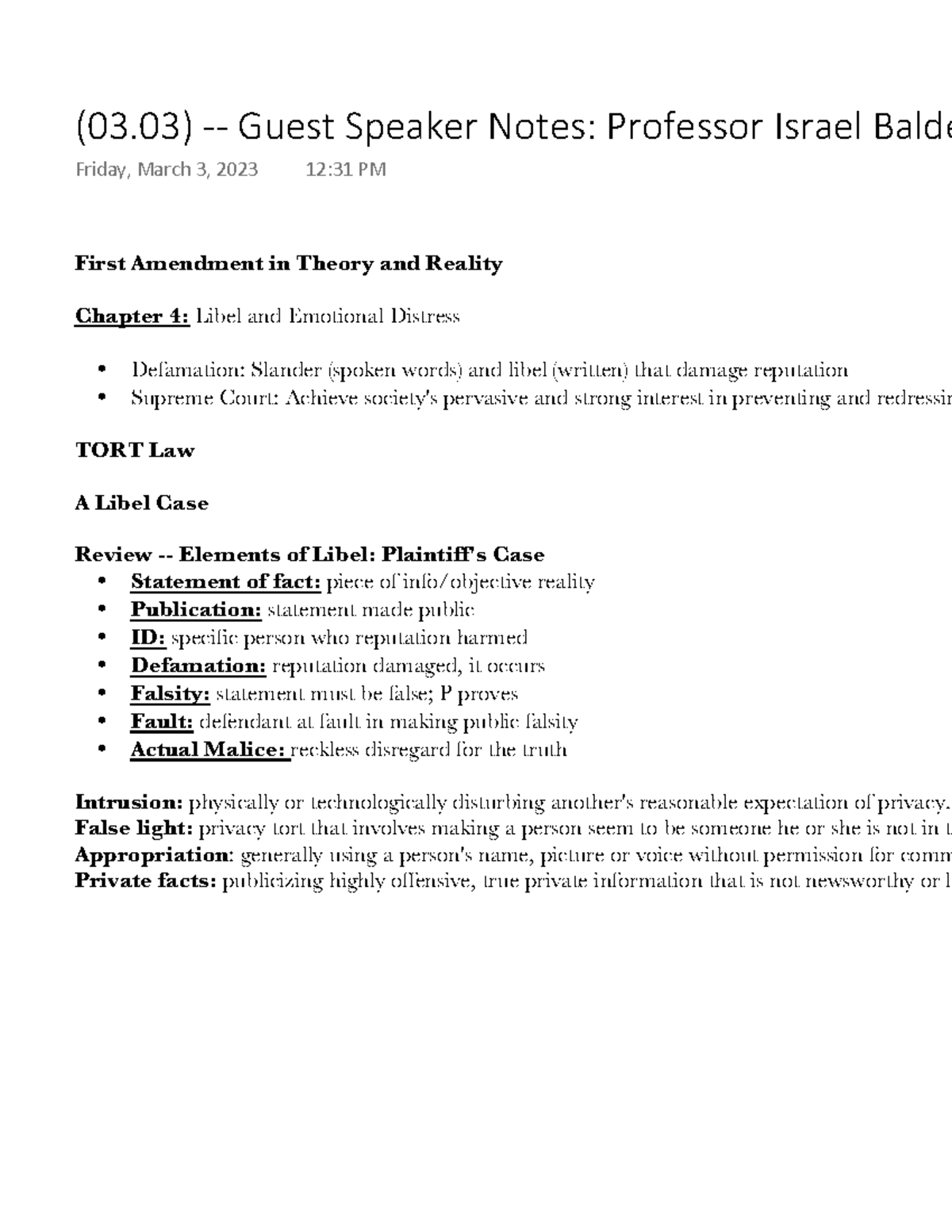 Guest Speaker Notes — PR - First Amendment in Theory and Reality ...