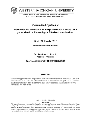 Lecture slides - ECE 6560 Multirate Signal Processing Introduction Dr ...