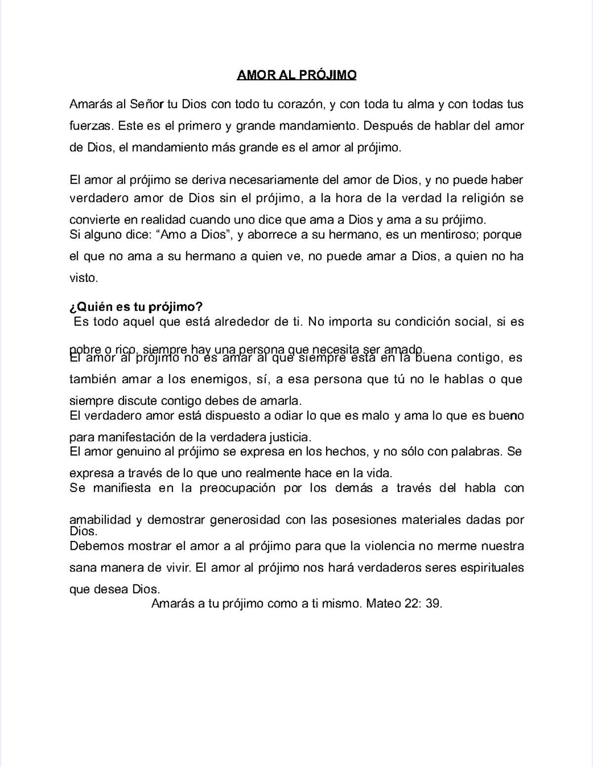 Pdf-amor-al-projimo compress - AMOR AL PRÓJIMOAMOR AL PRÓJIMO Amarás al SeAmarás al Señor tu ...