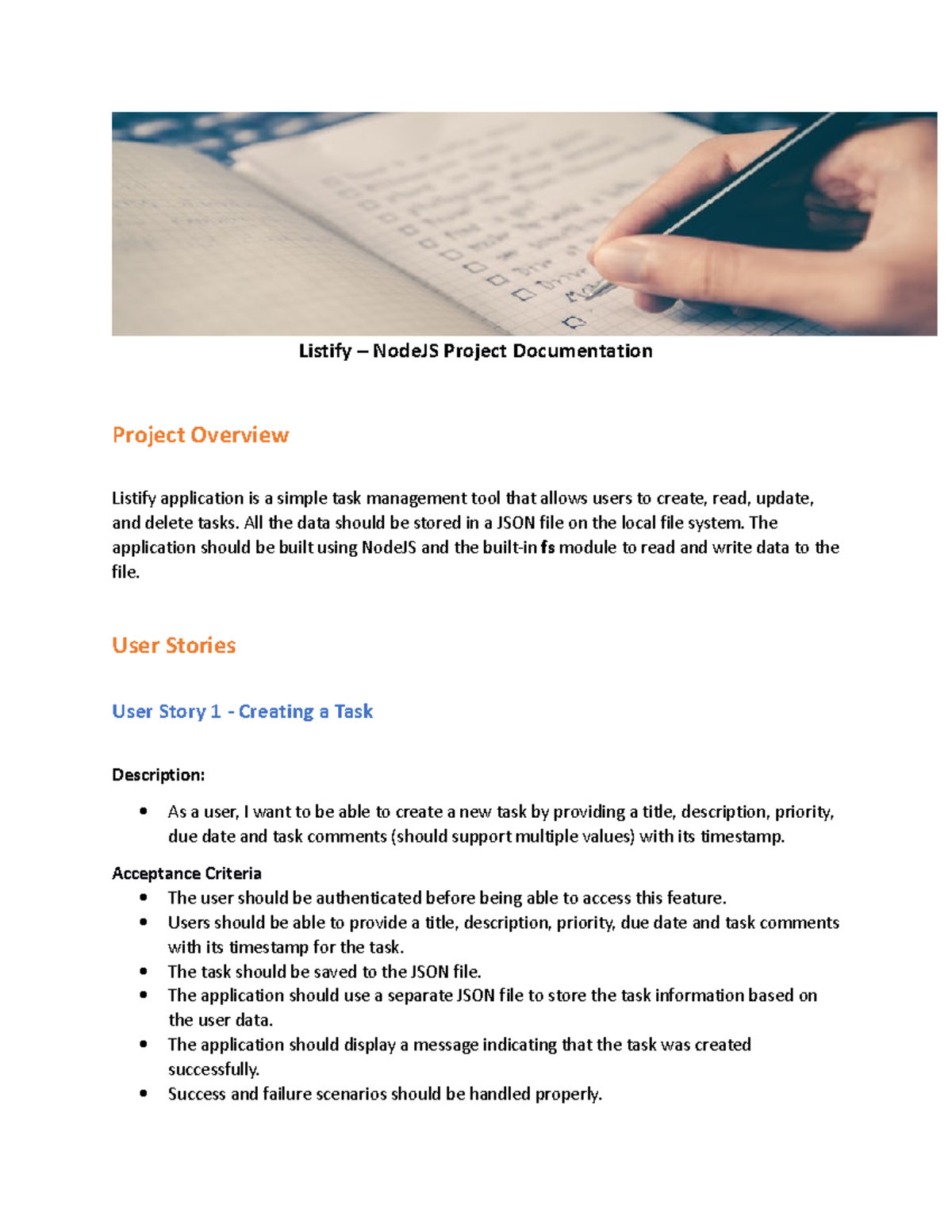 Listify Step Listify Nodejs Project Documentation Project Overview Listify Application Is