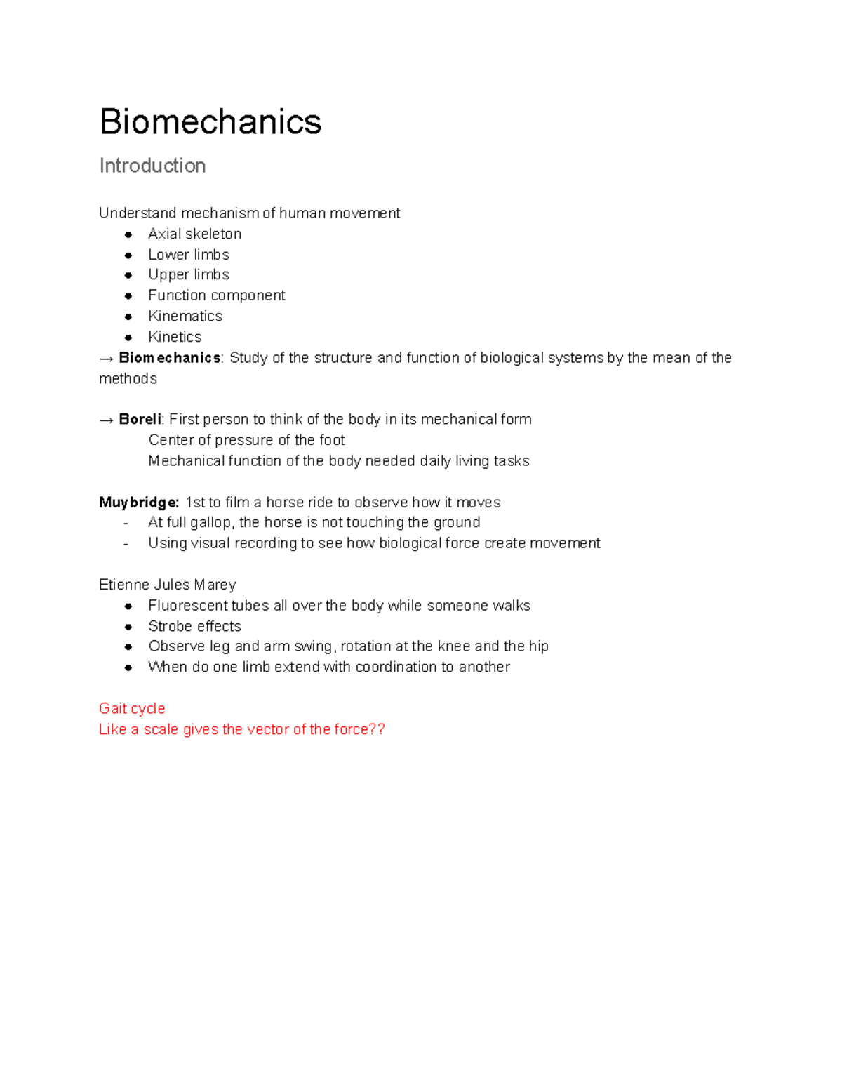 Biomechanics Midterm - Summary notes - Edkp 206 - McGill - Studocu