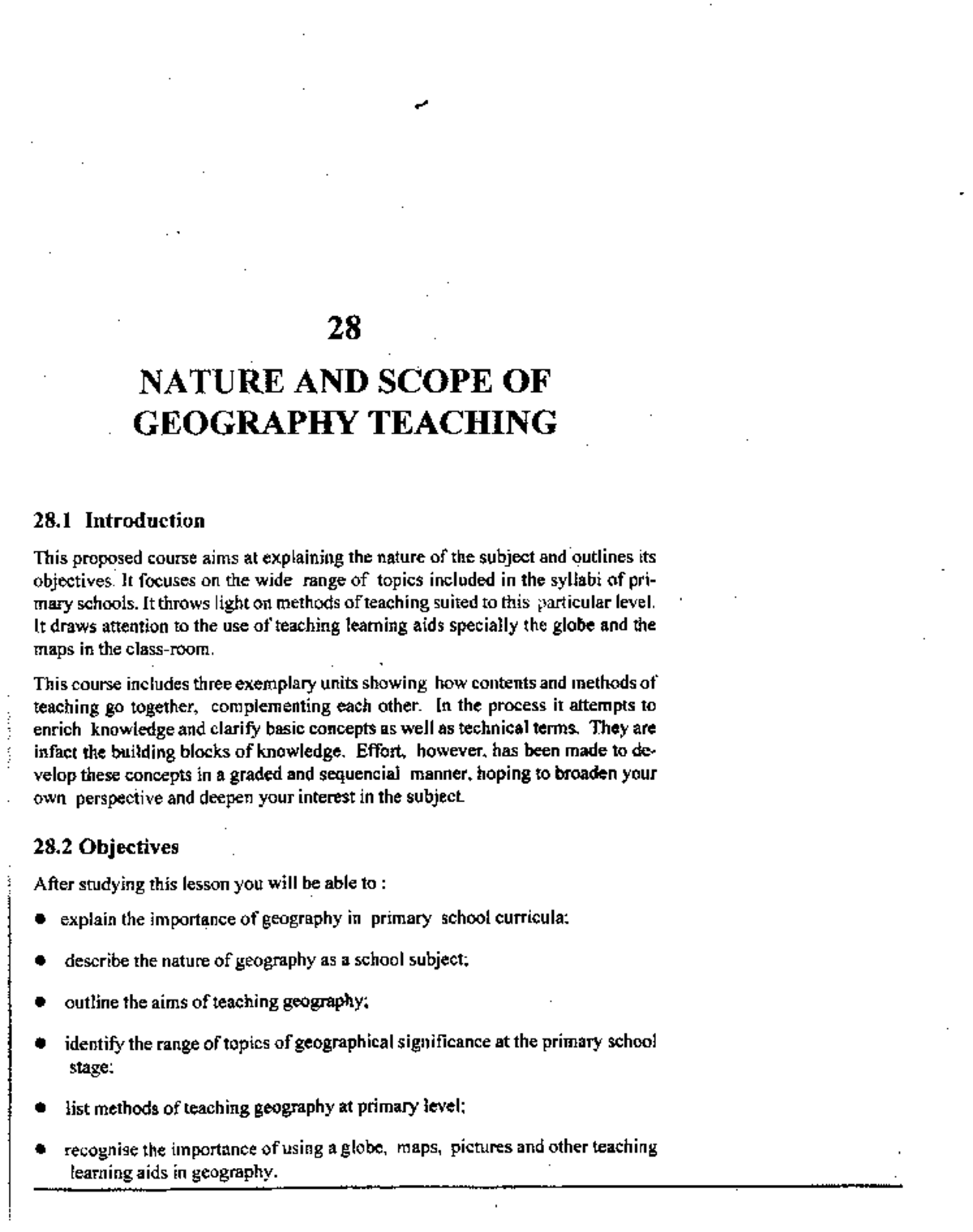 10A L-28 Nature AND Scope OF Geography Teaching - Studocu