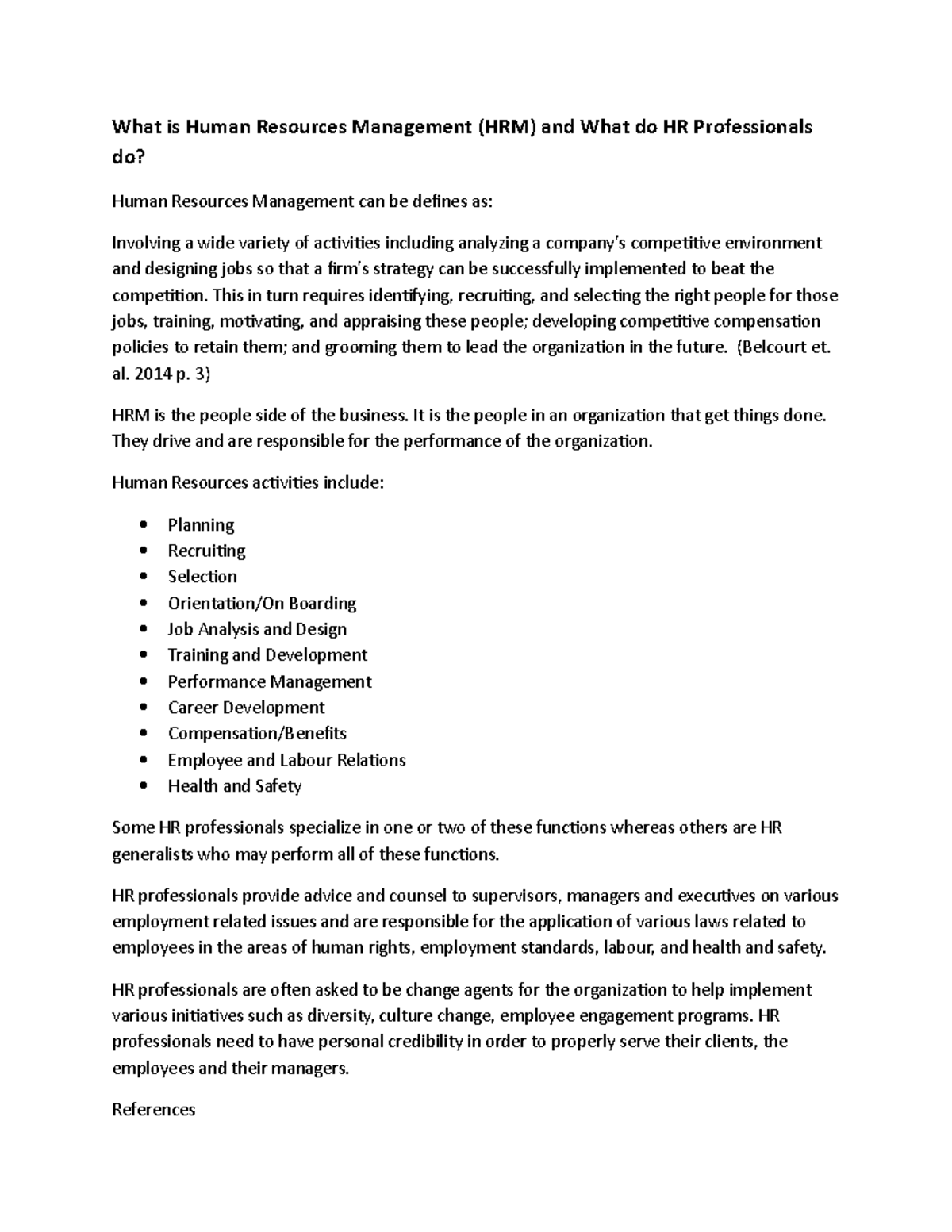 What is Human Resources Management - This in turn requires identifying ...