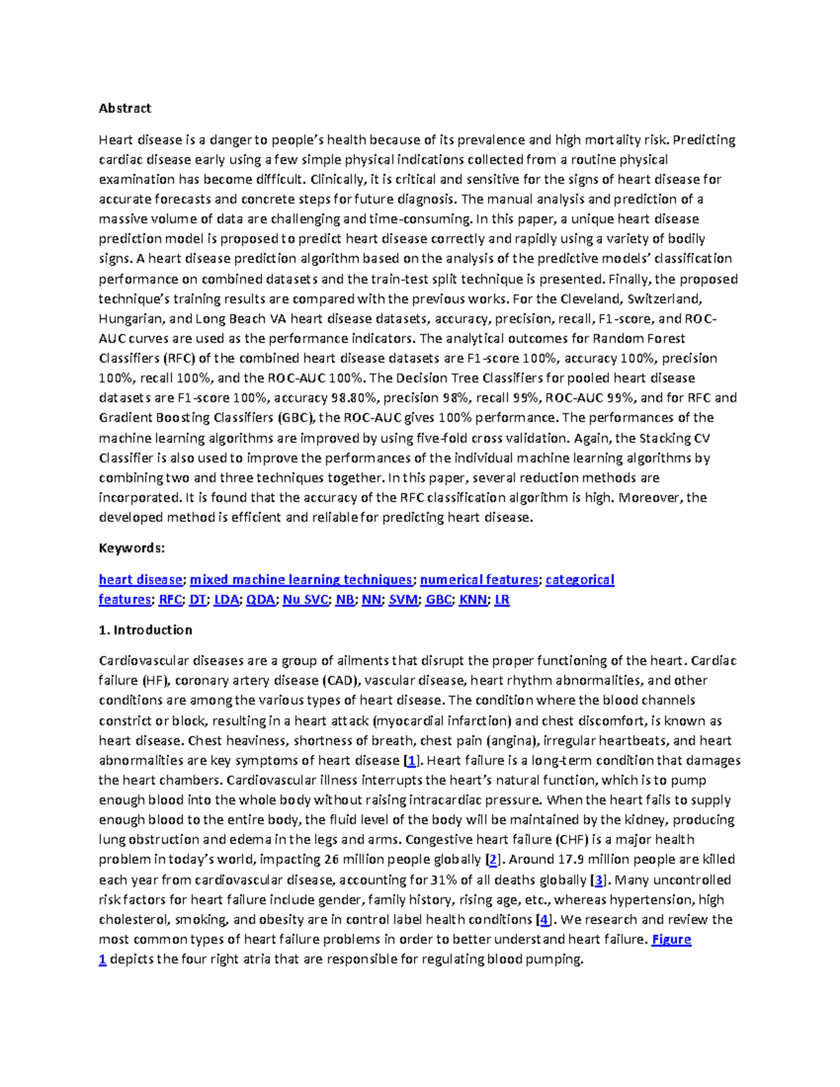 Abstract - Heart Disease Prediction using Machine Learning and python ...
