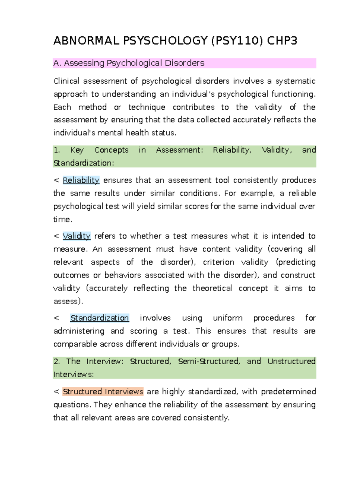 Abnormal Psyschology - notes ni pransin ok - ABNORMAL PSYSCHOLOGY ...